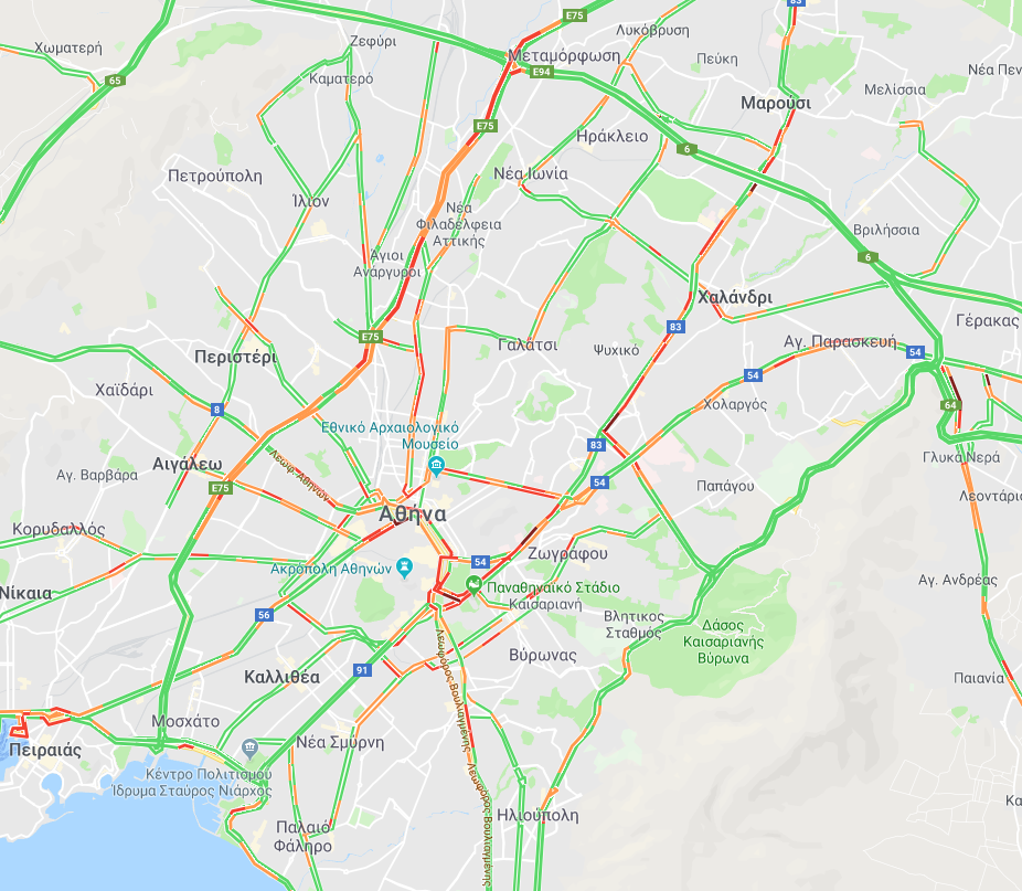 Ποτάμια οι δρόμοι στην Αττική, θα συνεχιστούν οι καταιγίδες την Πέμπτη ...